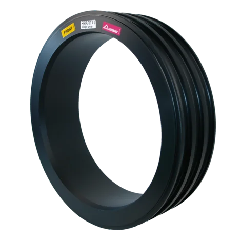 Shaft lining adapter for prefabricated concrete sewage inspection chambers