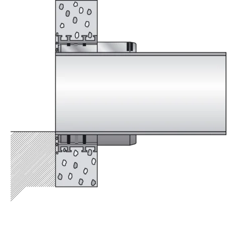 Shaft lining adapter for prefabricated concrete sewage inspection chambers
