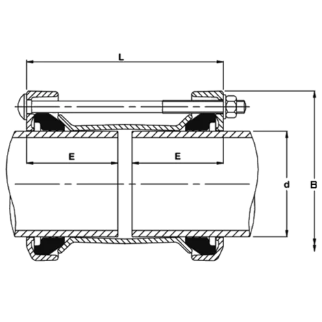 Nuts and bolts galvanized and sheraplex coated, Gasket NBR, DIN-EN 682 ...